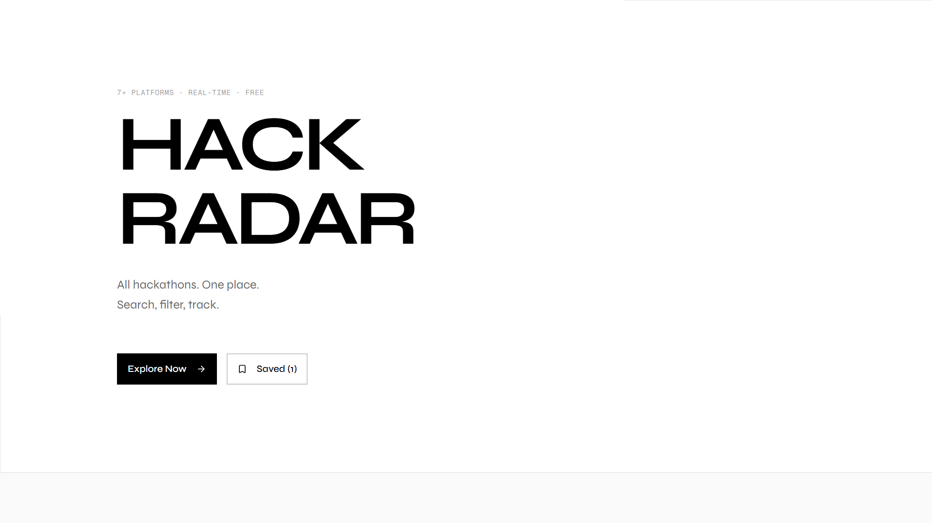 Hack Radar - Discover Hackathons from Multiple Platforms